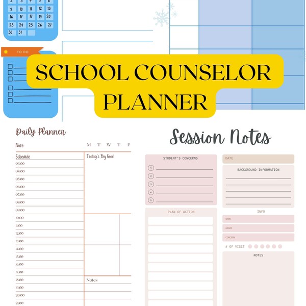 School Counselor Planner - Etsy