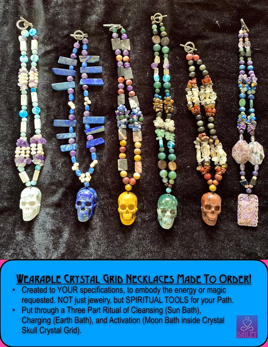 Wearable Crystal Grid Necklaces | Meditation Tool | Magickal Tool ...