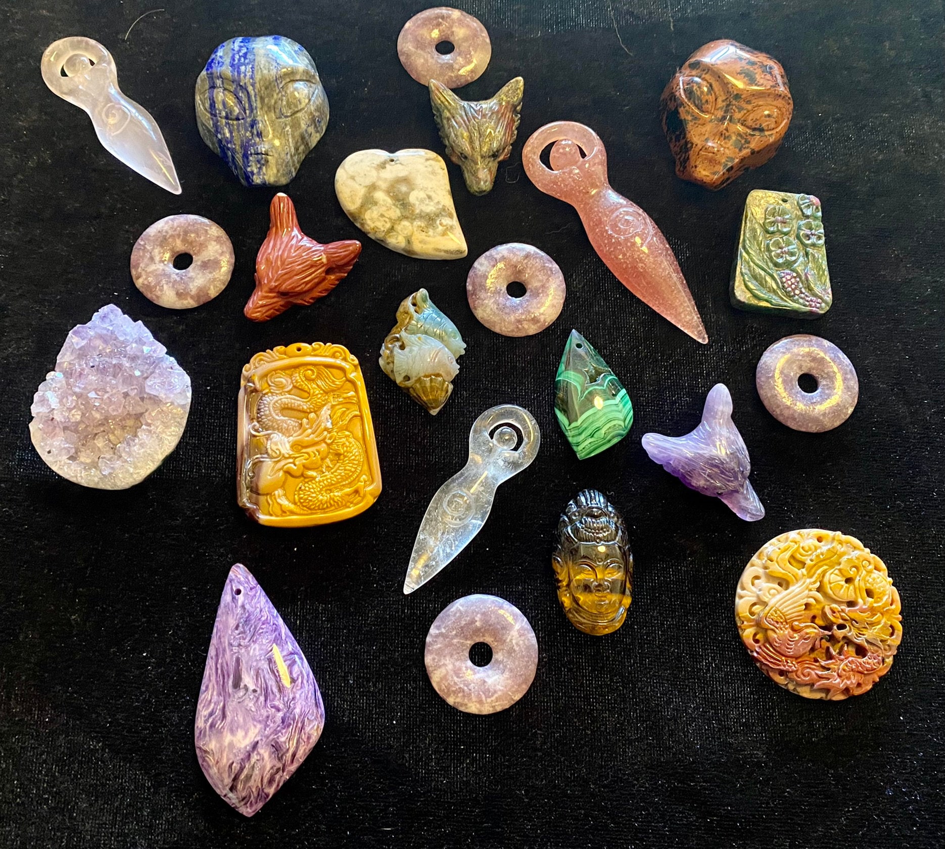 Wearable Crystal Grid Necklaces Meditation Tool Magickal Tool Magical ...