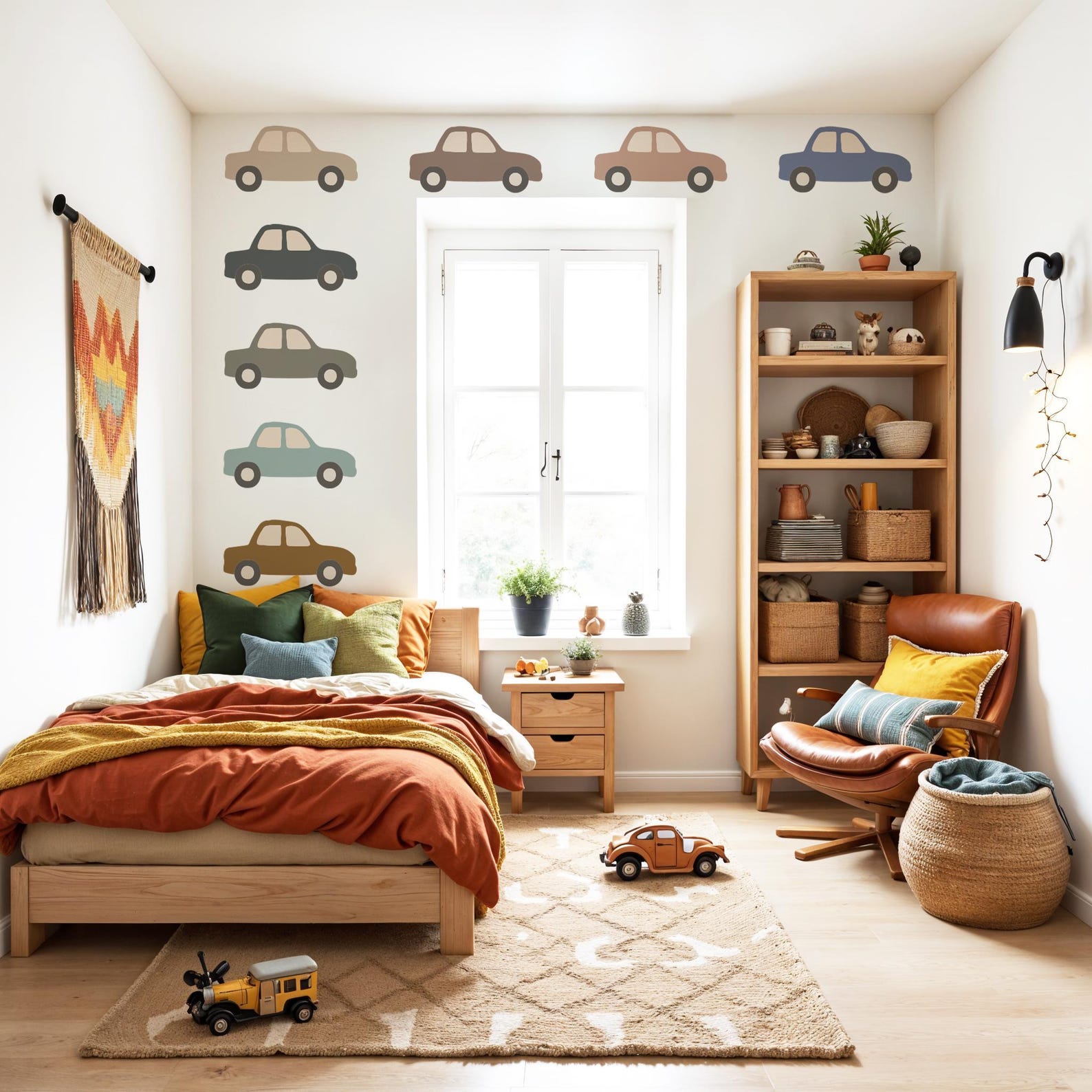 Boho Car Wall Decals | 8 Vintage Car Stickers, Neutral Earth Tones 14 ...