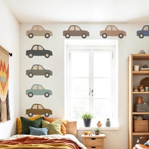 Boho Car Wall Decals | 8 Vintage Car Stickers, Neutral Earth Tones 14 ...