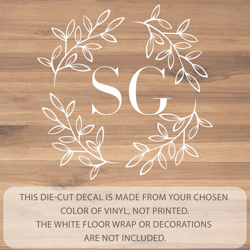 Dance Floor Decal, Monogram Floor Decal, Vinyl Floor Decals, Wedding ...