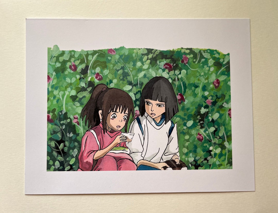 Haku and Chihiro | Spirited Away | Studio Ghibli Print - Etsy
