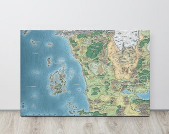 Map of Faerun Canvas - Etsy