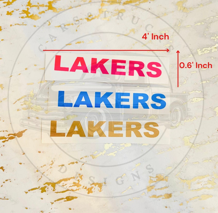 Lakers Vinyl Decal Sticker, Lakers Stickers - Etsy