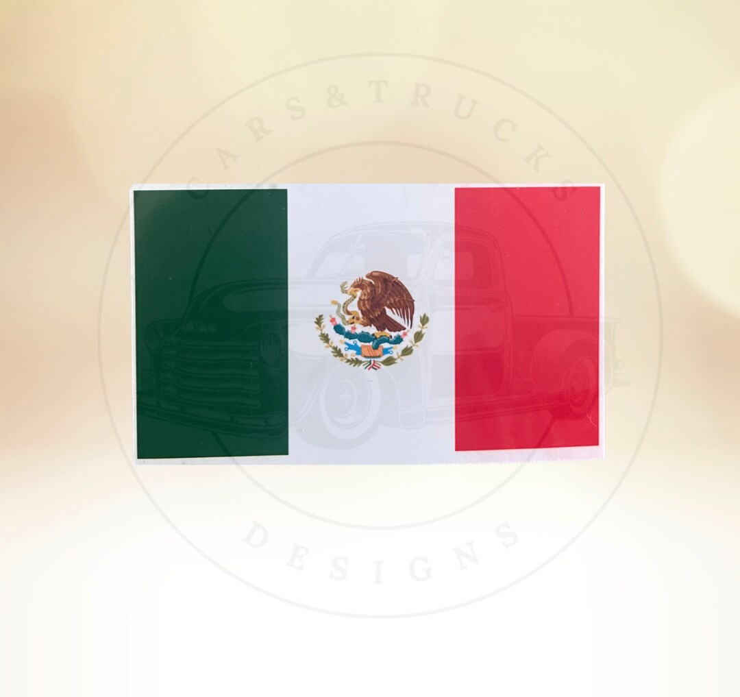 Mexican Eagle Flag Sticker, National Flag of Mexico Sticker, Mexican ...