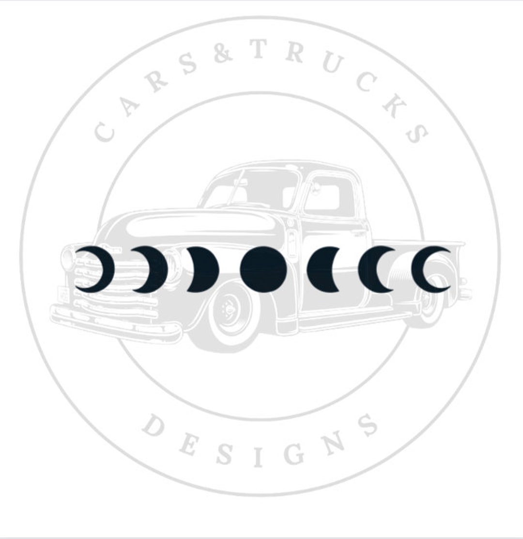 Moon Crescent Vinyl Decal, Full Moon Vinyl, Cars, Laptops, Cups, Ect ...