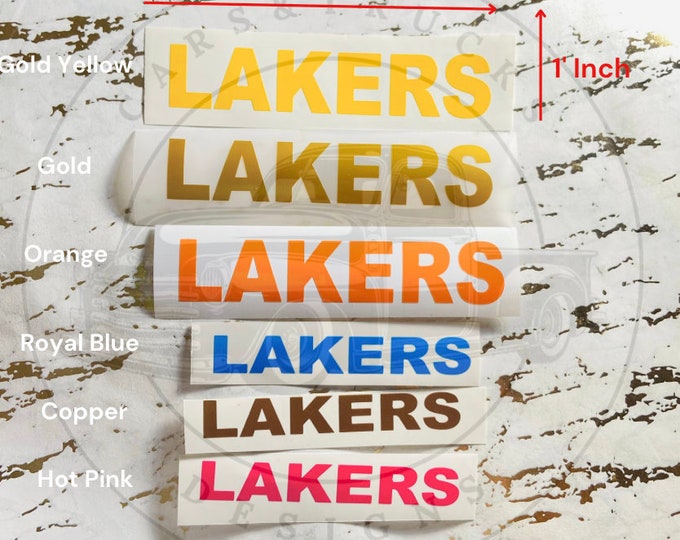 LA Vinyl Decal, Lakers Car Window Sticker, Lakers Decal for Window, Los ...