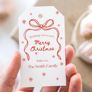 Editable Christmas Gift Tag Template – Personalized Name Tag ...
