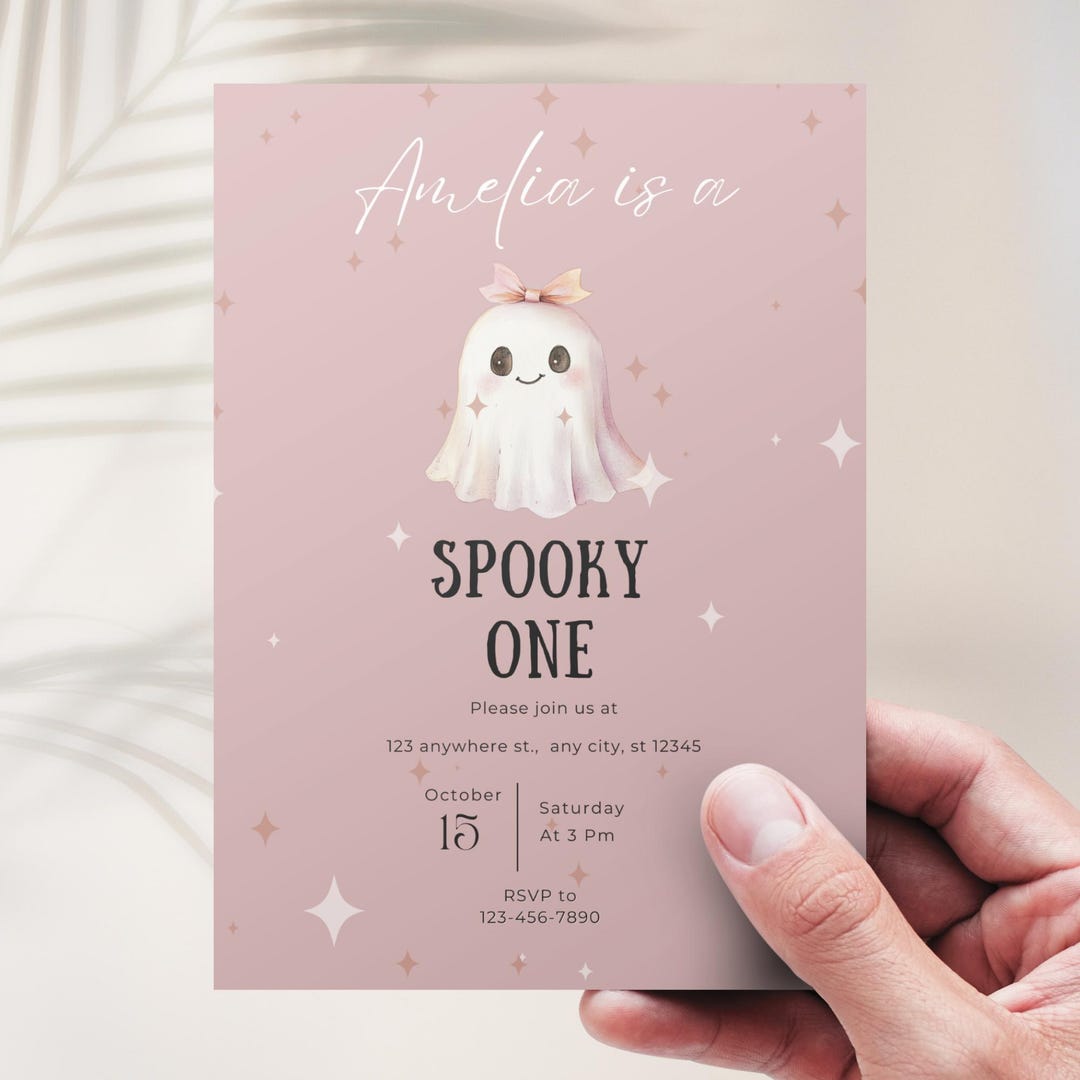 Spooky One Halloween Birthday Invitation, First Birthday Invitation ...