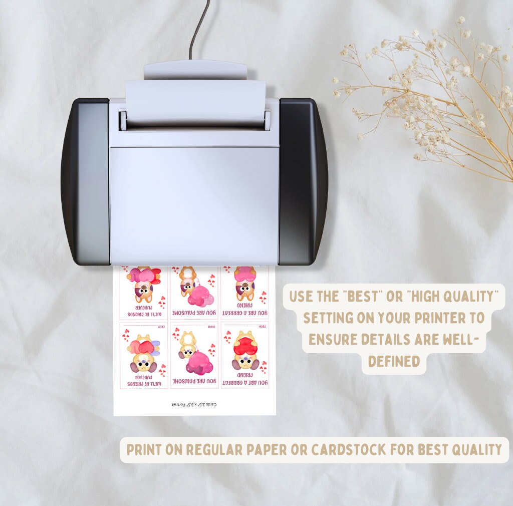 Dog Valentine's Day Cards Instant Download DIY Printable - Etsy