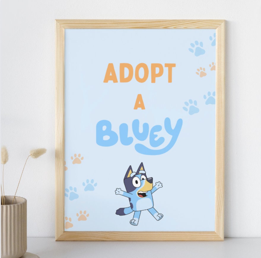 Editable Bluey Birthday Signs Bundle, Bluey Bingo Birthday Theme, Adopt ...