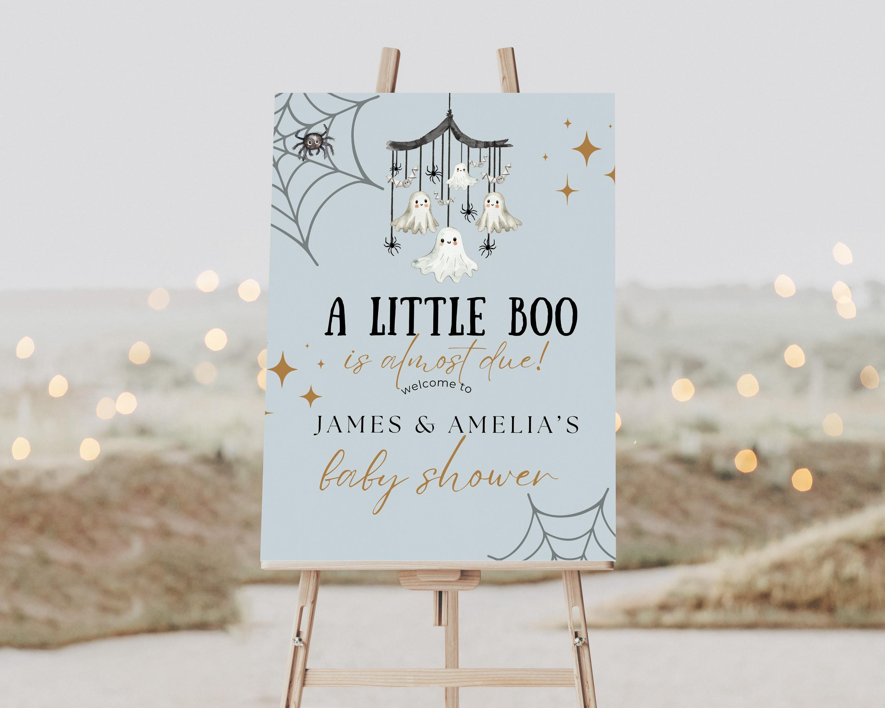 A Little Boo is Almost Due Welcome Sign, Halloween Baby Shower, Baby ...