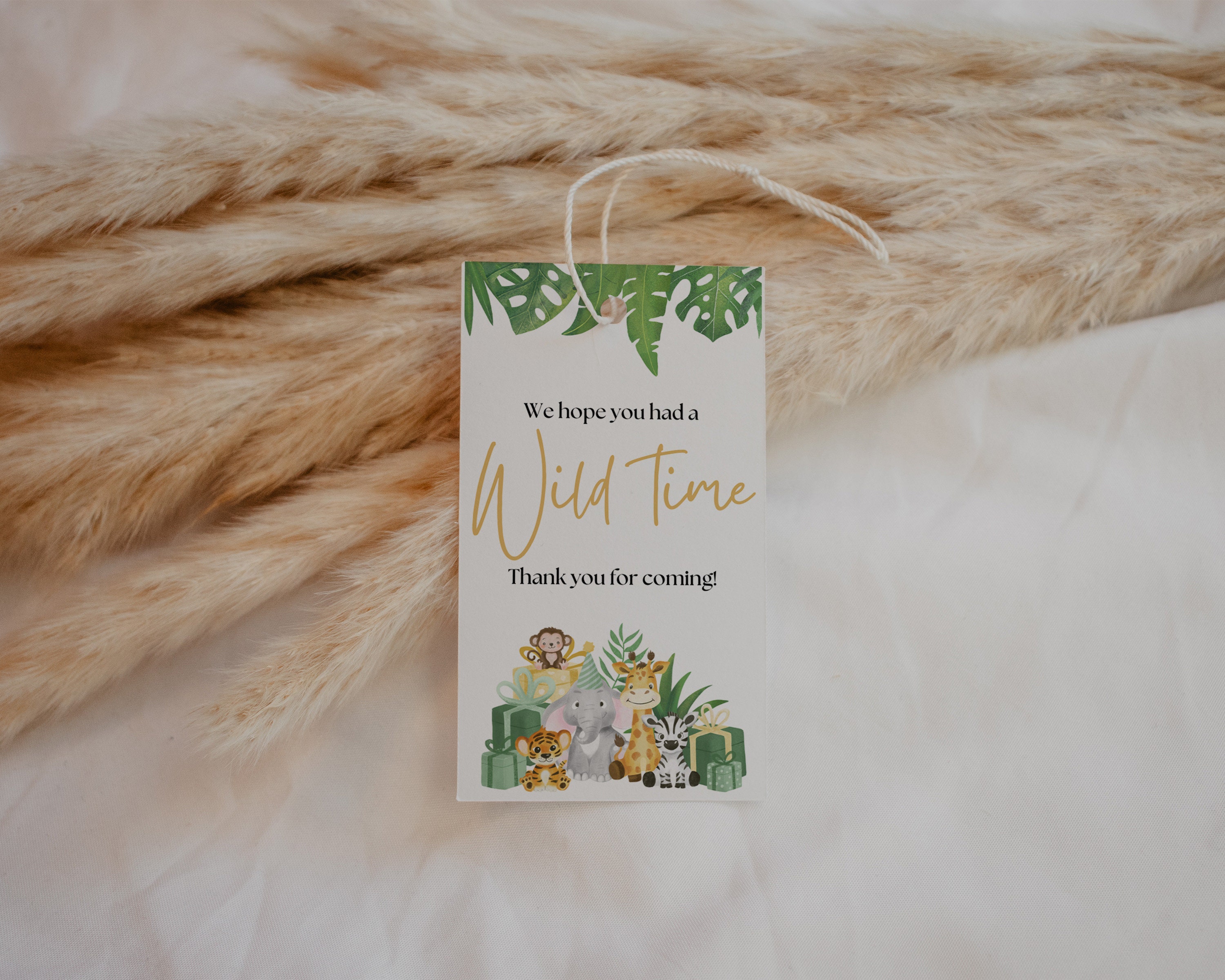 Wild One Birthday Tag, Thank You Tags, First Birthday, Safari Theme - Etsy