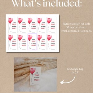 Valentine's Day Tag Printable, Valentine's Day Hang Tag, Valentine's ...