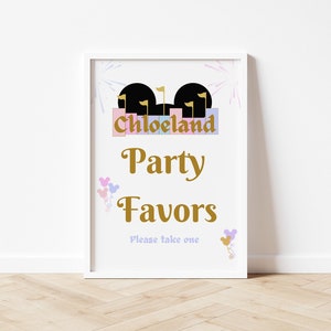 Disneyland Themed Birthday Signs Bundle - Editable Digital Download ...