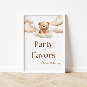 Bear Baby Shower Sign Bundle, Bear Theme Baby Shower, Editable Signs ...