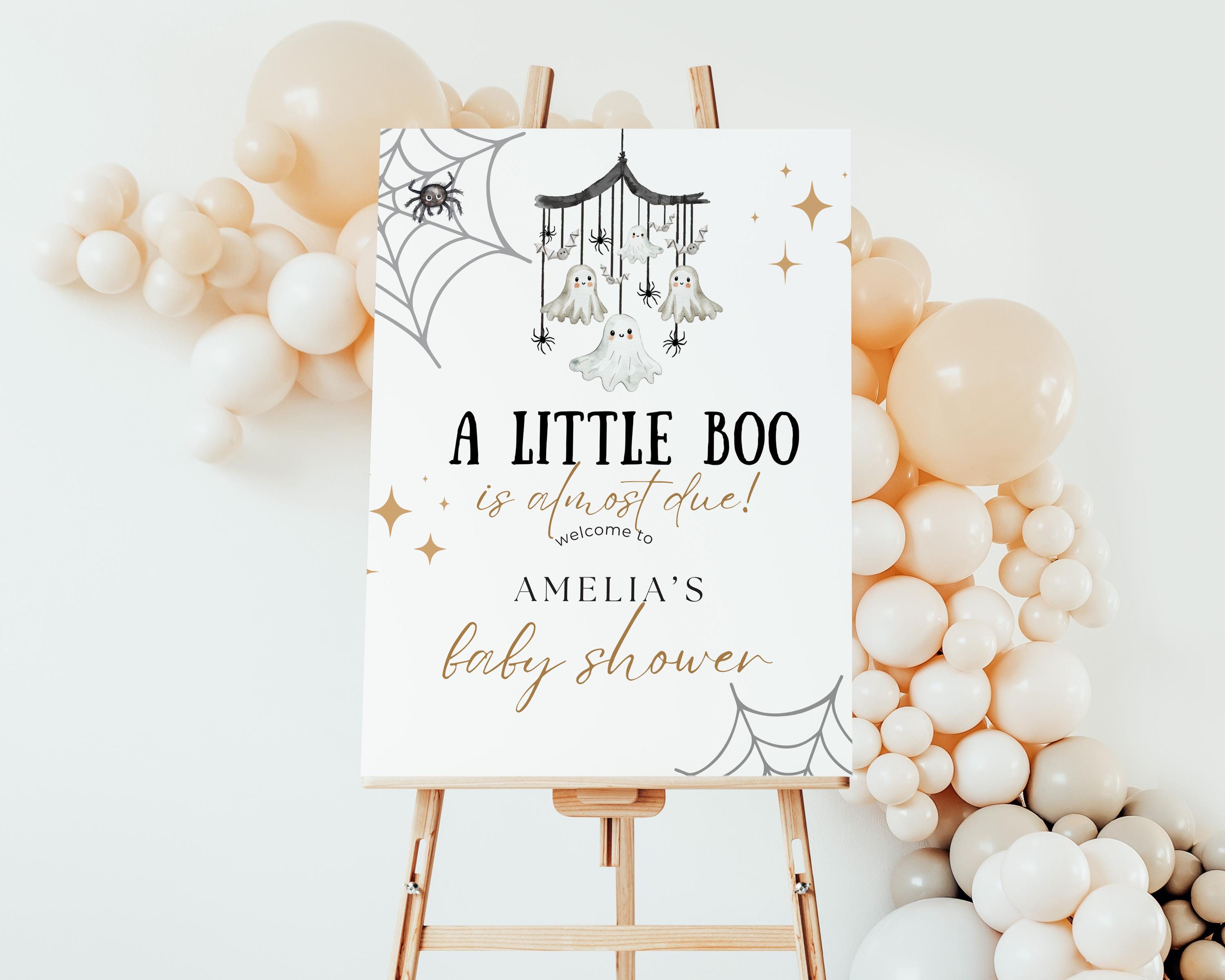 A Little Boo is Almost Due Welcome Sign, Halloween Baby Shower, Baby ...