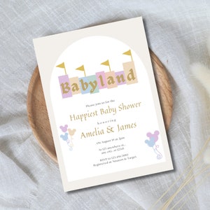 Babyland Baby Shower Invitation, Disneyland Themed Baby Shower ...