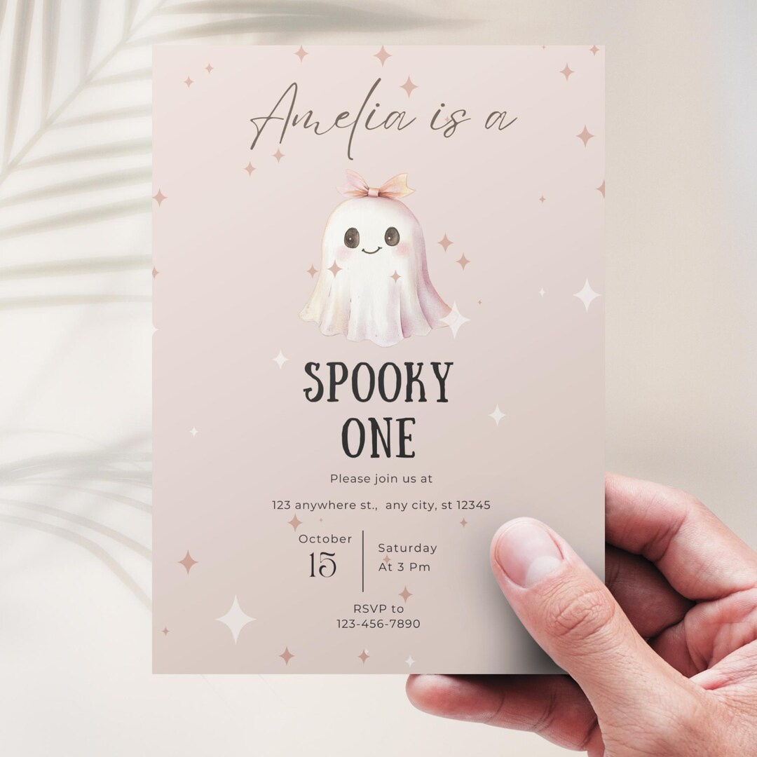 Spooky One Halloween Birthday Invitation, First Birthday Invitation ...