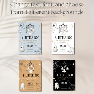 A Little Boo is Almost Due - Editable Halloween Baby Shower Invitation ...