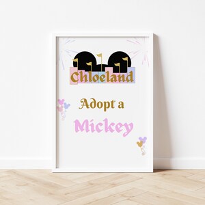 Disneyland Themed Birthday Signs Bundle - Editable Digital Download ...