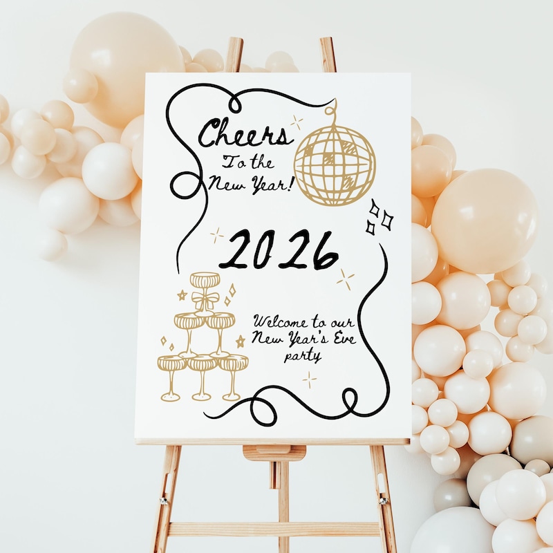 Welcome New Years Sign - Etsy
