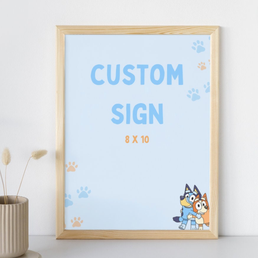 Editable Bluey Birthday Signs Bundle, Bluey Bingo Birthday Theme, Adopt ...