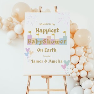 Happiest Baby Shower on Earth Welcome Sign, Baby Shower Sign ...