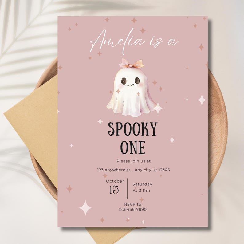 Spooky One Halloween Birthday Invitation, First Birthday Invitation ...