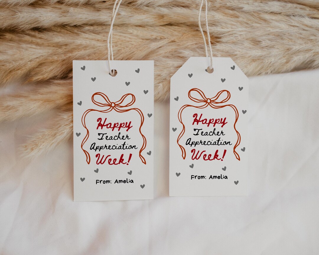 Editable Teacher Appreciation Gift Tag • Instant Download • Printable ...