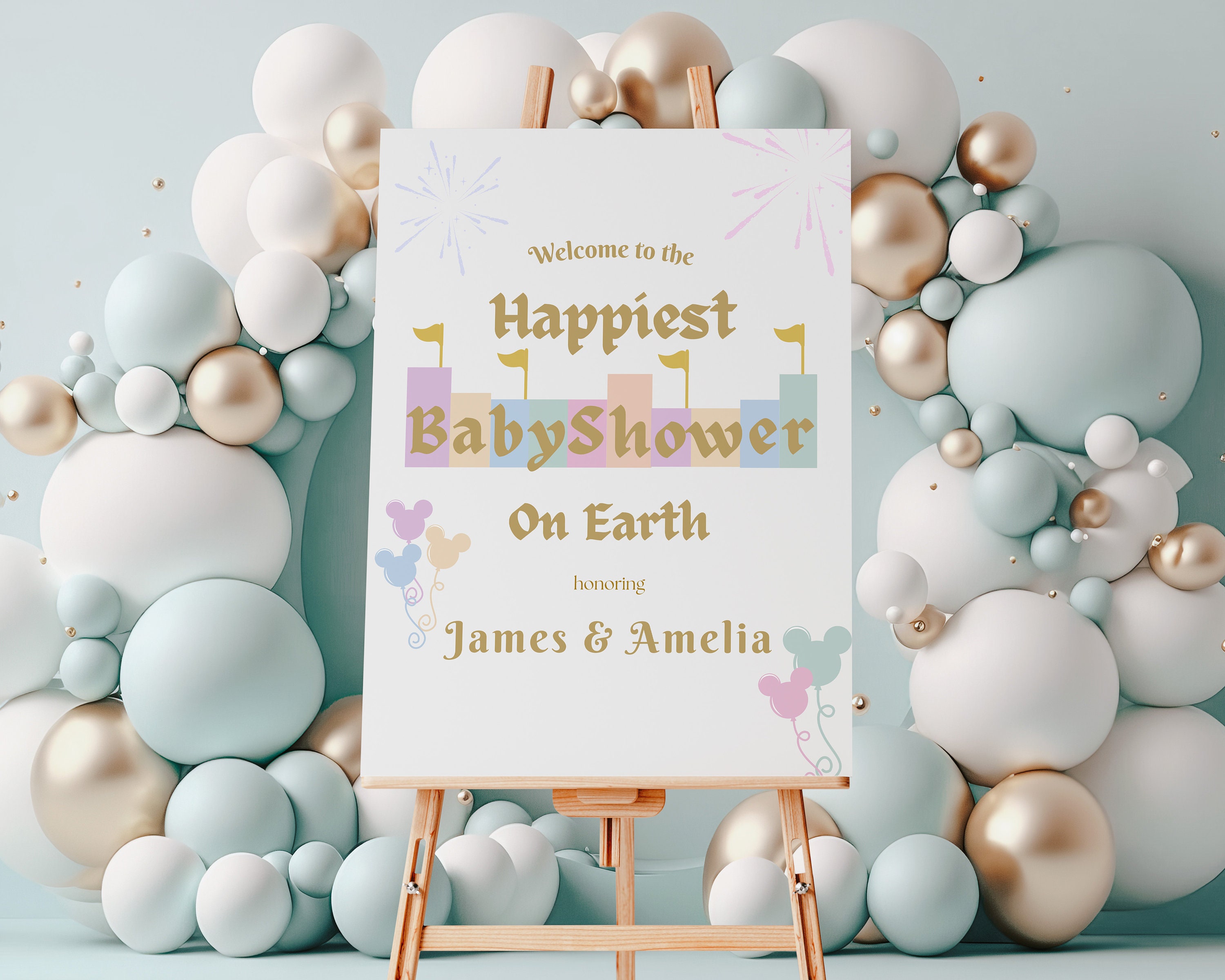 Happiest Baby Shower on Earth Welcome Sign, Baby Shower Sign ...