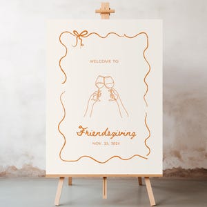 Editable Friendsgiving Welcome Sign Template | 18x24 Digital Download ...
