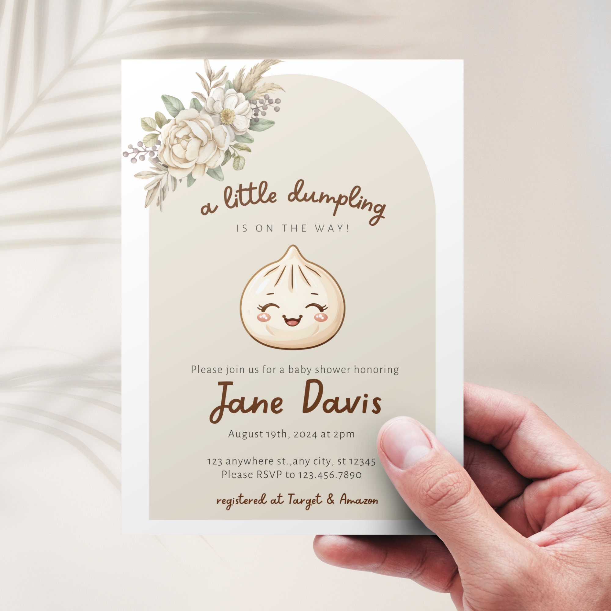 Dumpling Baby Shower, A Little Dumpling is on the Way Boho Baby Shower ...