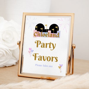 Personalized Disneyland Themed Birthday Signs - Editable Canva ...