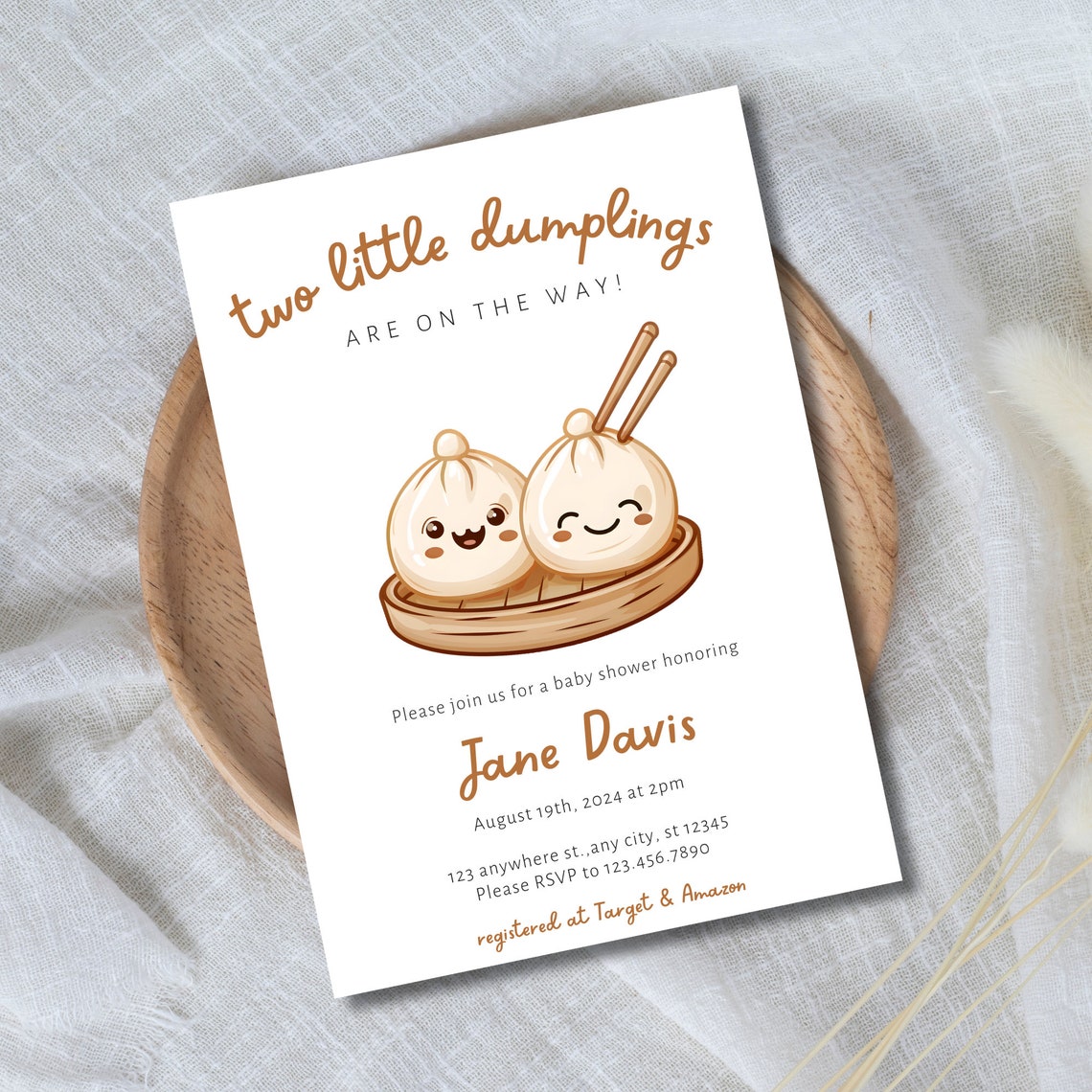 Twin Dumpling Theme Baby Shower, Baby Shower Theme, Baby Shower ...