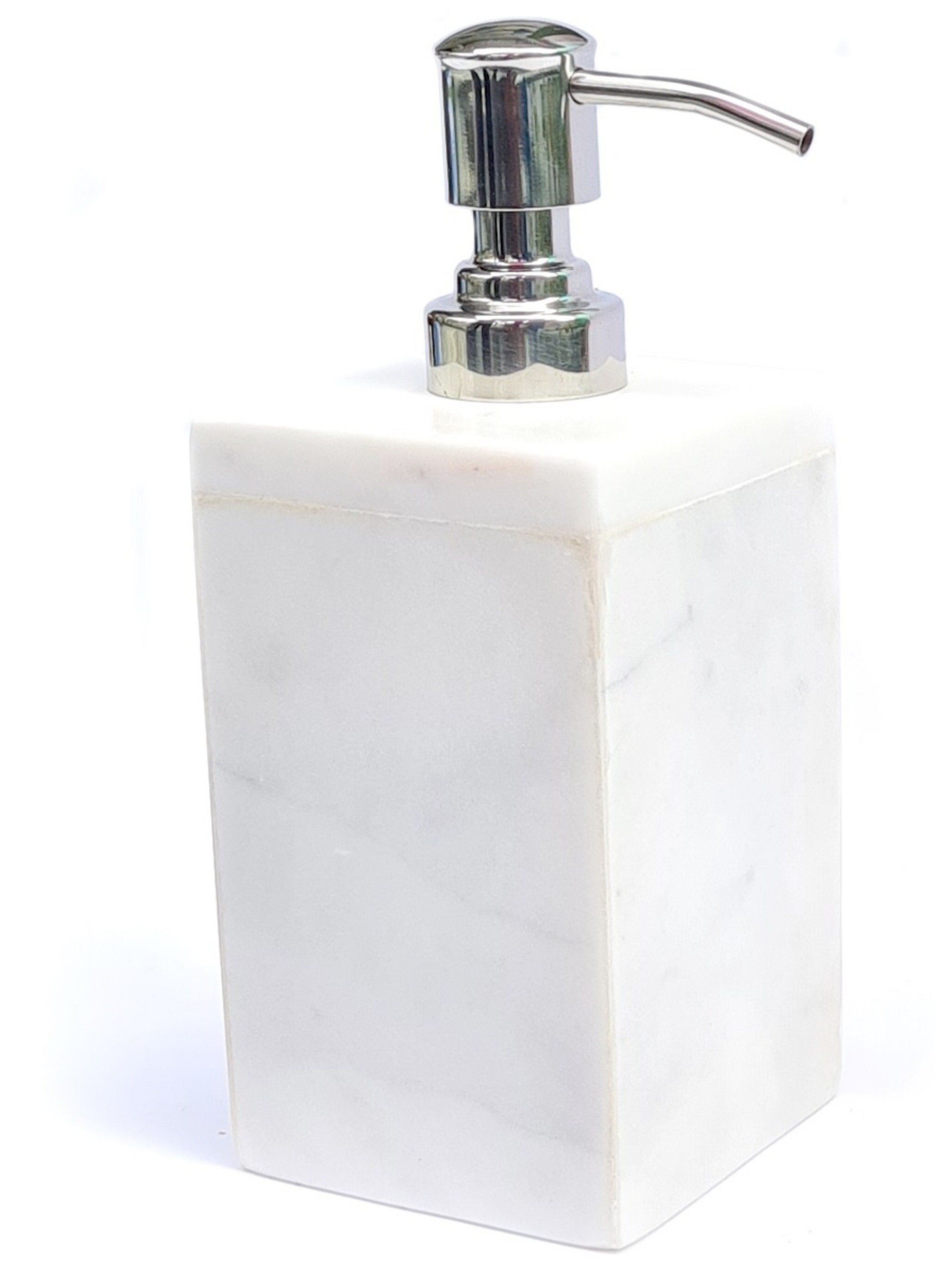 Natural Hand Crafted White Marble Soap Dispenser SQUARE SHAPE - Etsy