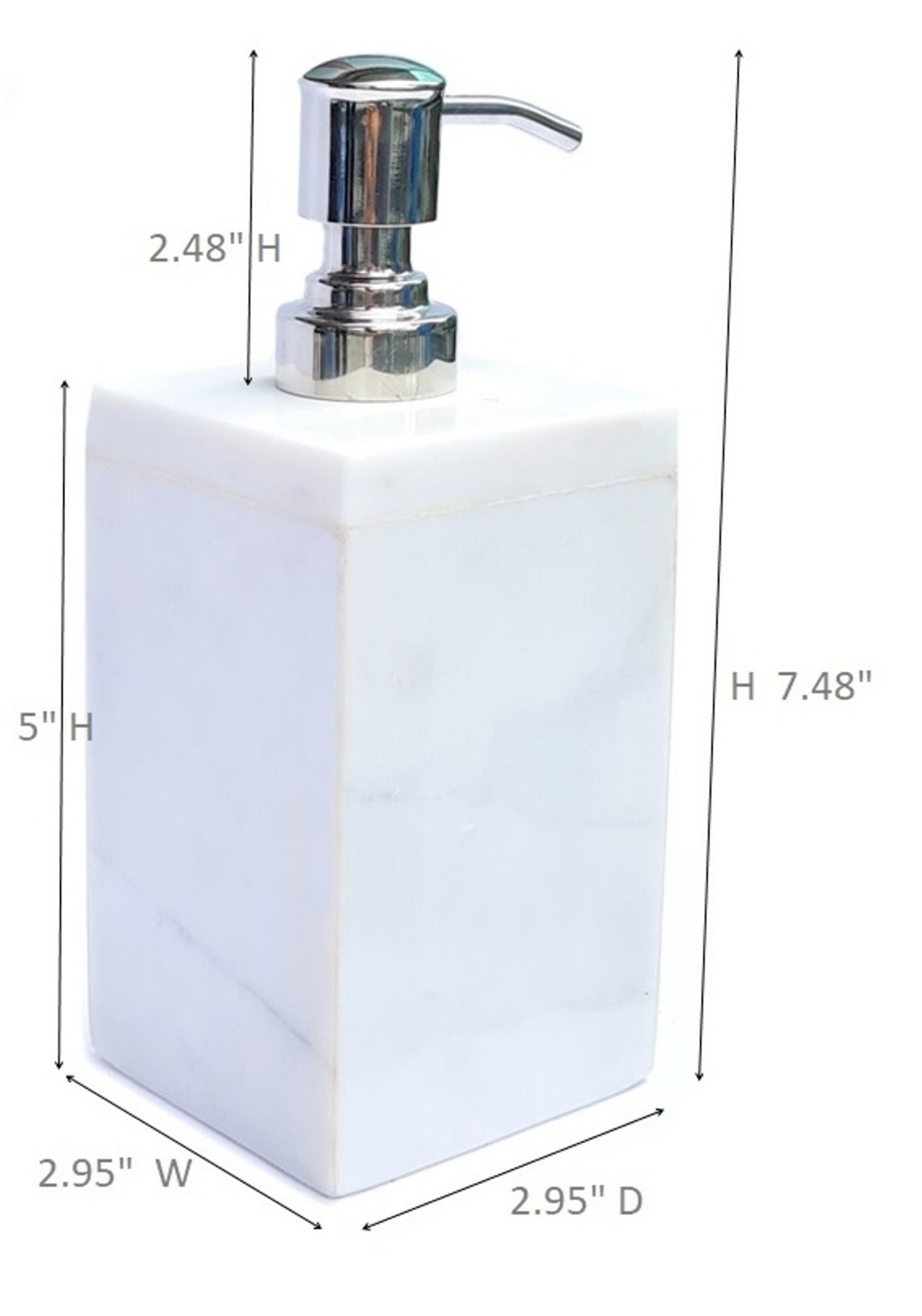 Natural Hand Crafted White Marble Soap Dispenser SQUARE SHAPE - Etsy