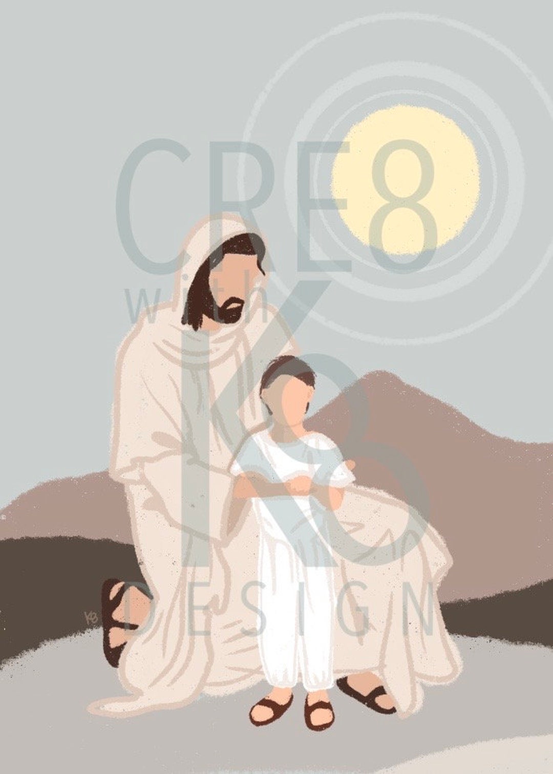 My Savior’s Love Brown Hair Boy Print - Etsy