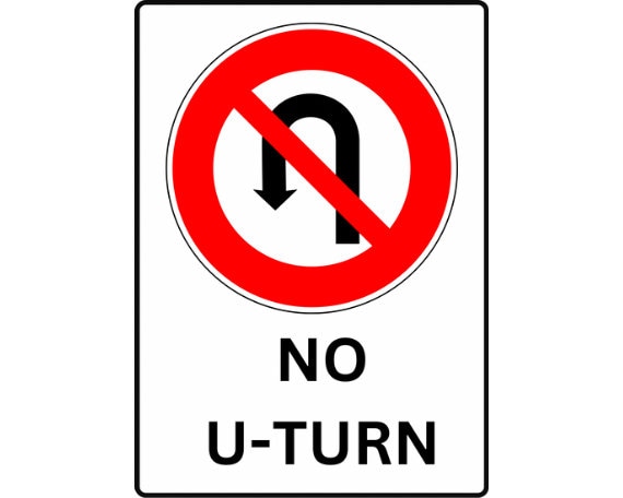 Printable U Turn Sign