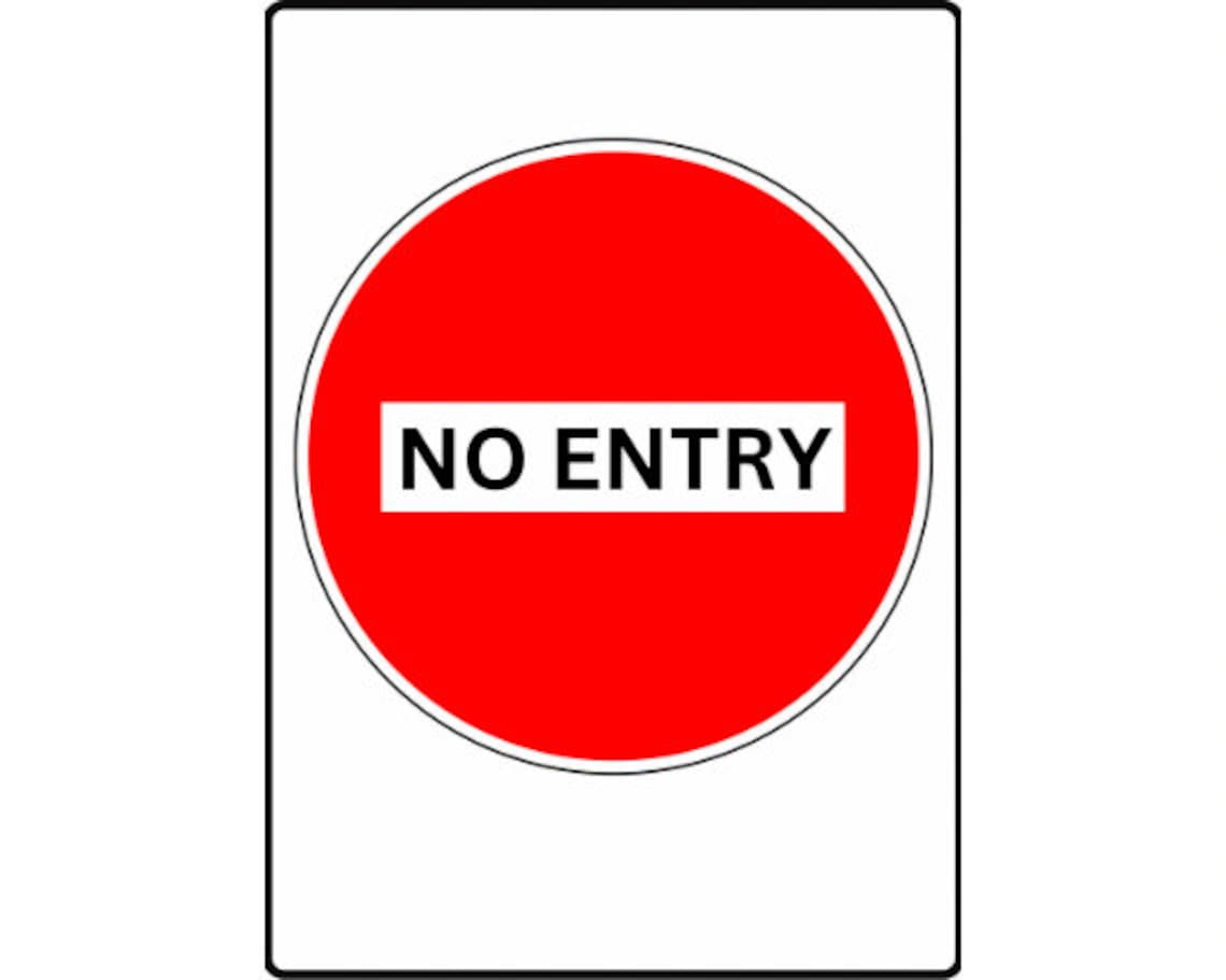 Printable No Entry A4 SIZE Digital Download Warning Sign for - Etsy Canada