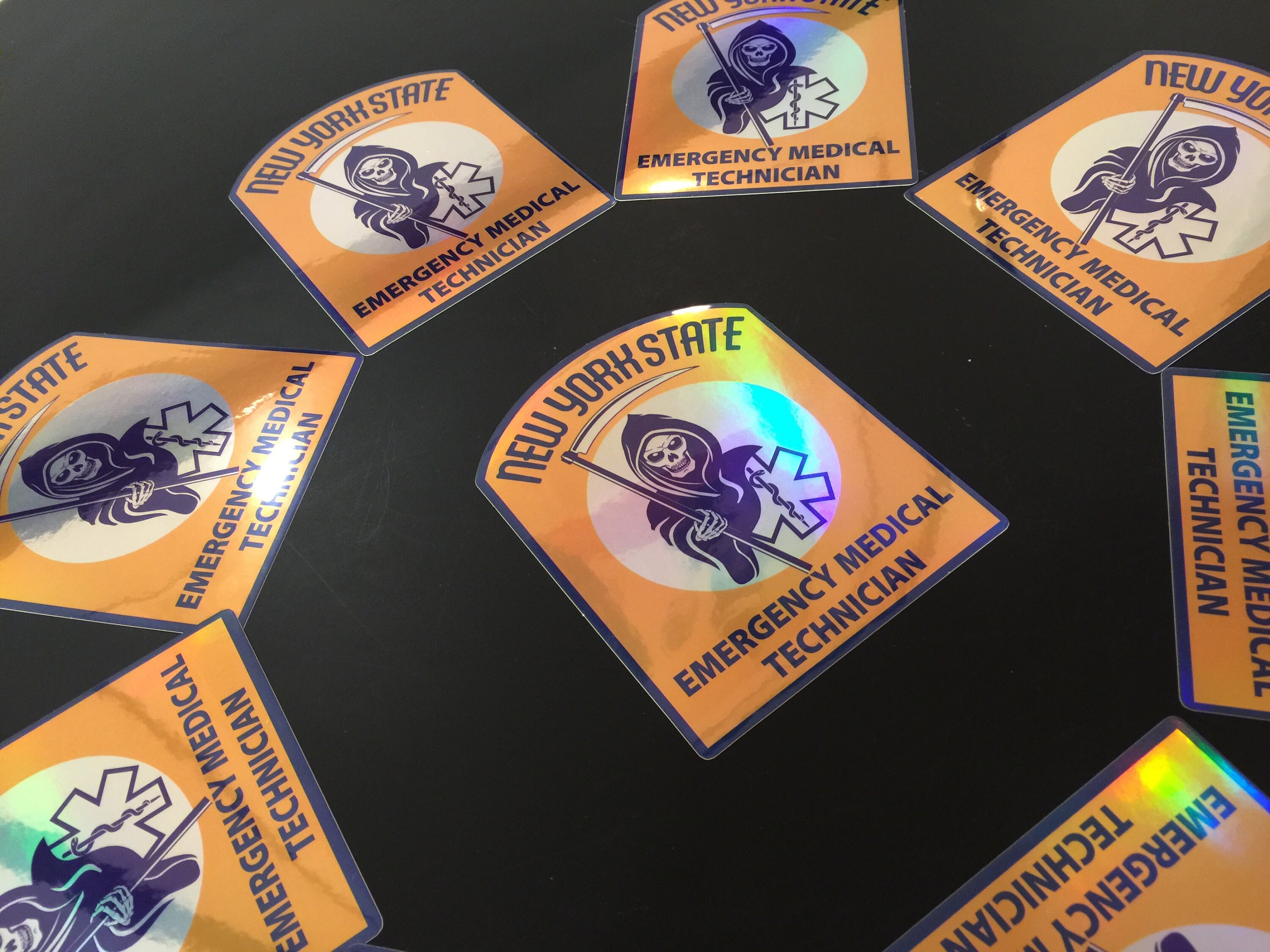 New York State EMT Holographic Stickers Skell City - Etsy