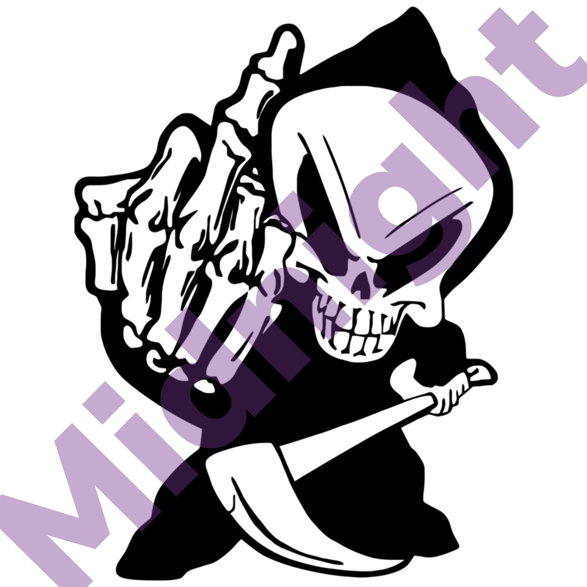 Grim Reaper Middle Finger SVGPNG - Etsy Denmark