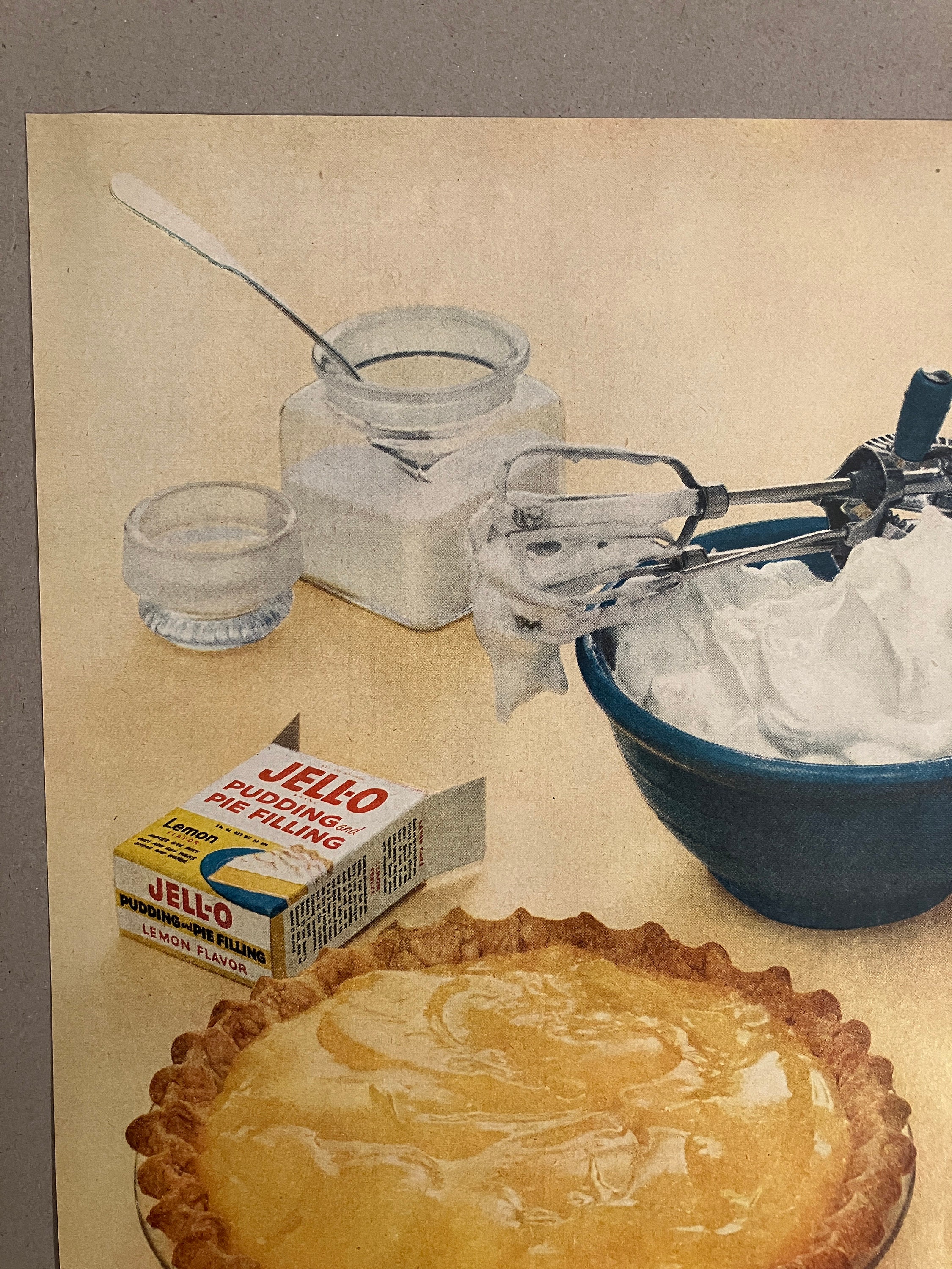 1953 Jell-o Lemon Pudding and Pie Filling Vintage Ad Vintage Jello Ad ...