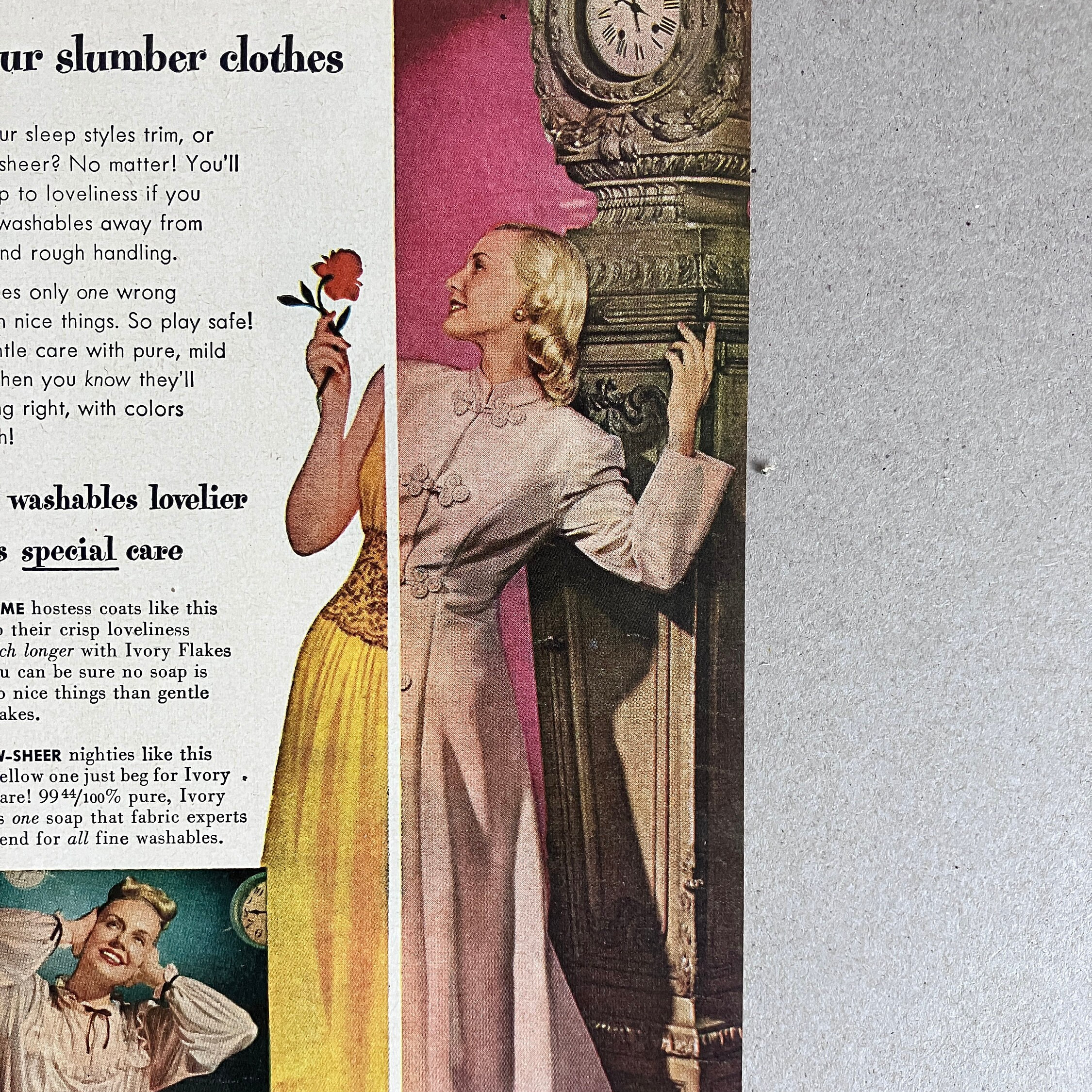 1948 Ivory Flakes Laundry Soap Vintage Ad Old Advertisement Retro Decor ...