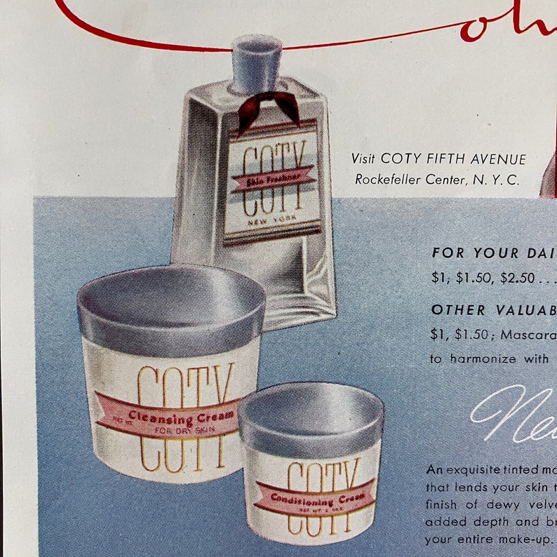 1941 Coty Cosmetics Vintage Ad the Simple Life in Beauty Care Vintage ...