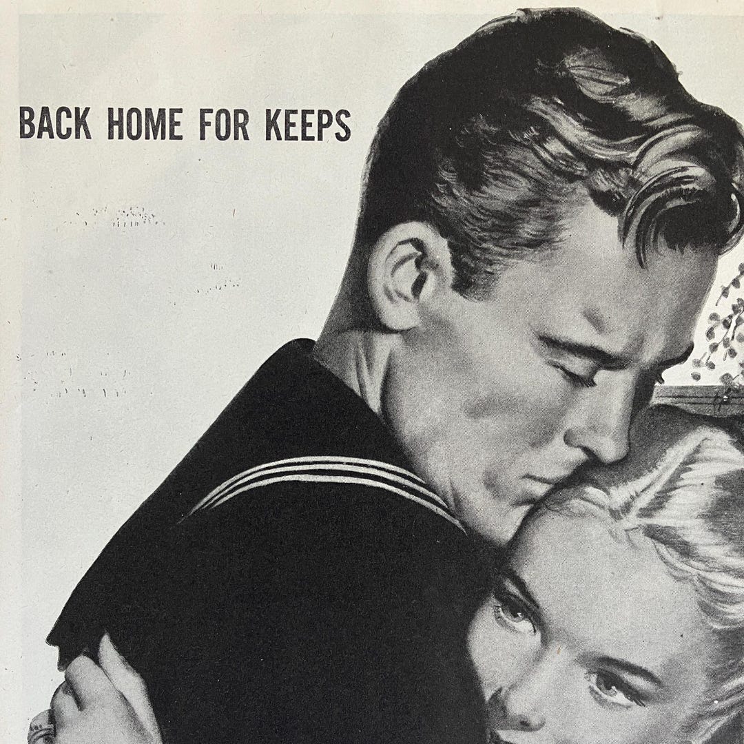 1945 Community Silverware Vintage Ad "back Home for Keeps" Vintage ...