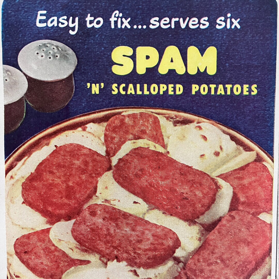 1948 SPAM 'n' Scalloped Potatoes Vintage Ad Vintage Spam Advertisement ...