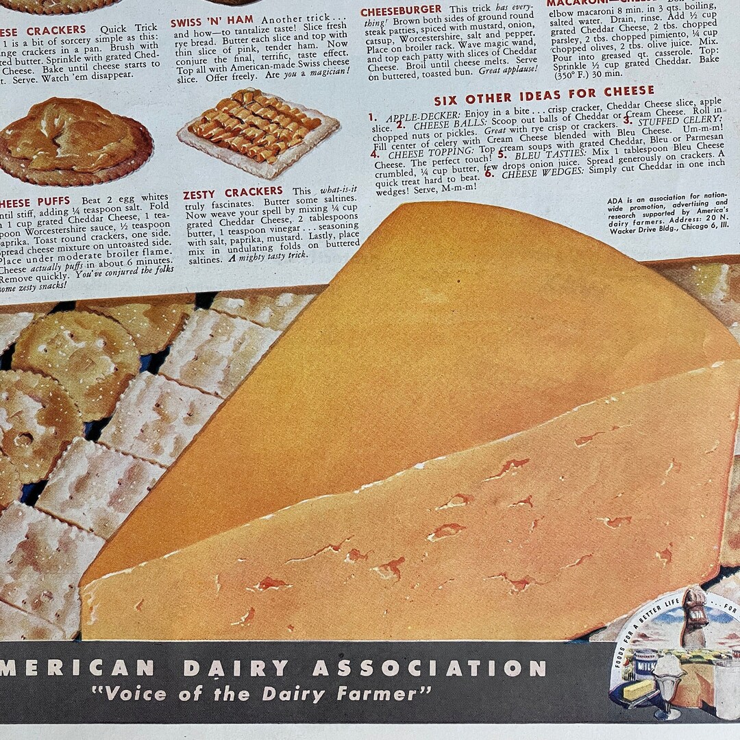 1947 American Dairy Association Vintage Ad Cheese Vintage Advertisement ...