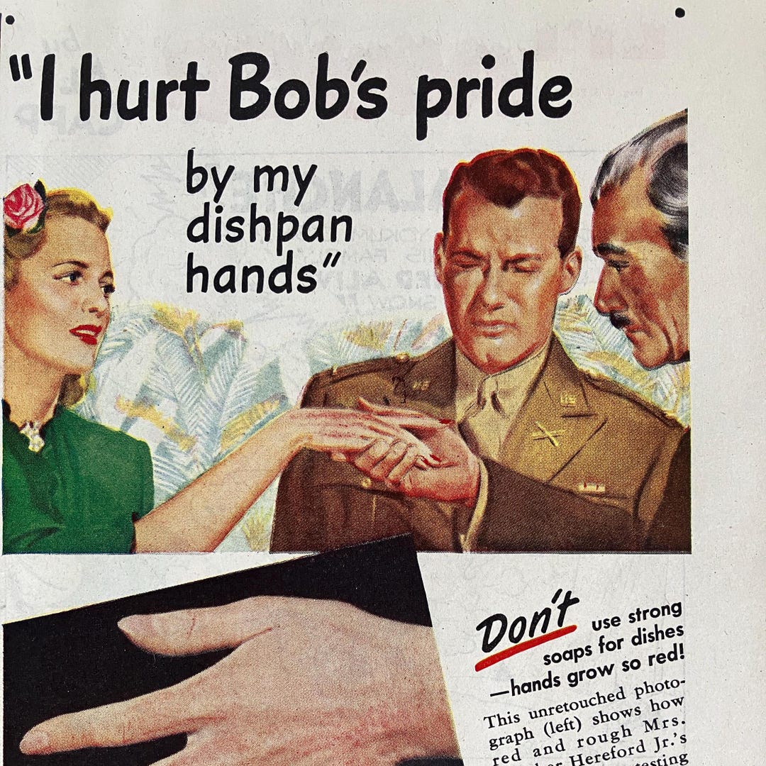 1945 LUX Dish-washing Soap Vintage Ad Sexist Old Advertisement Vintage ...